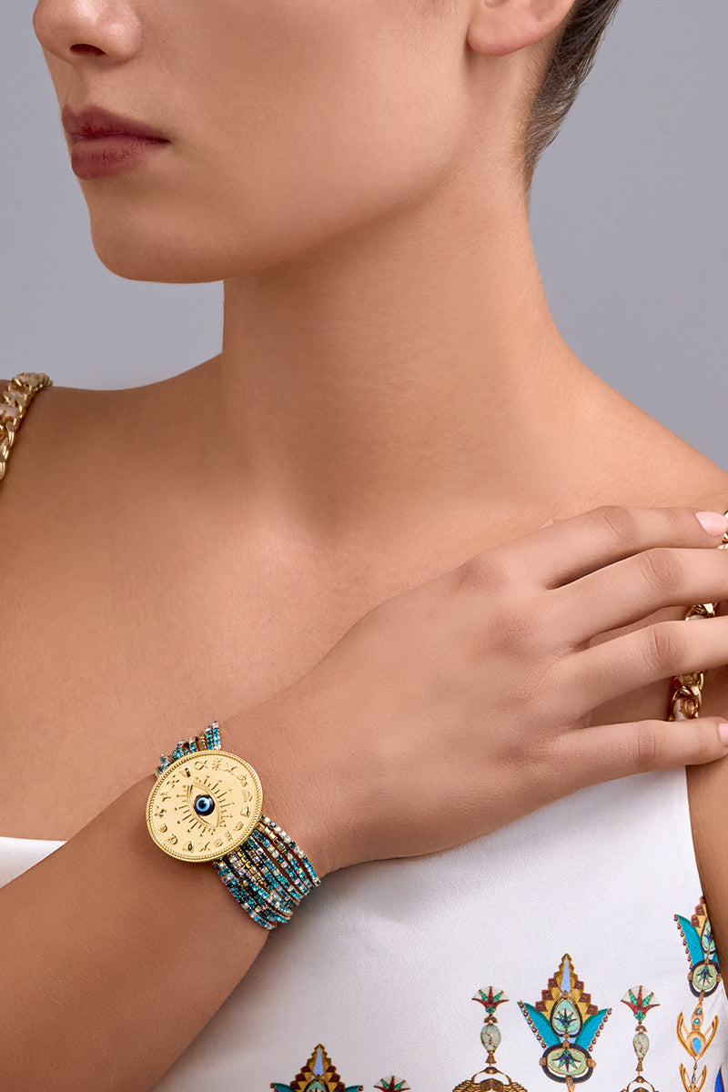 The Gold Global Nomad Stretch Bracelet | CAMILLA US – CAMILLA