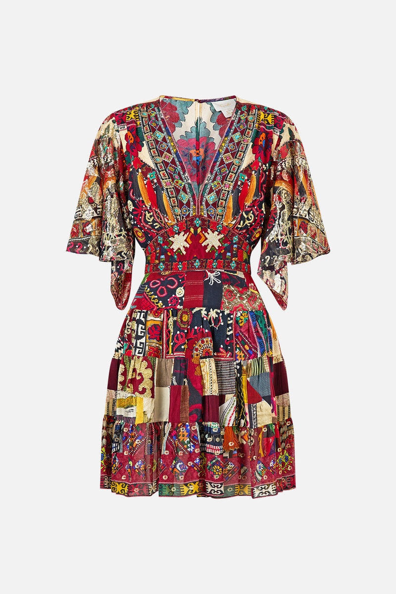 Patchwork Alchemy Tiered Skirt Mini Dress | CAMILLA US – CAMILLA