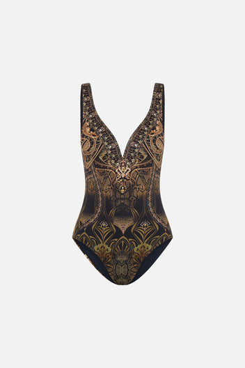 V Wire One Piece Nouveau Noir | CAMILLA US – CAMILLA