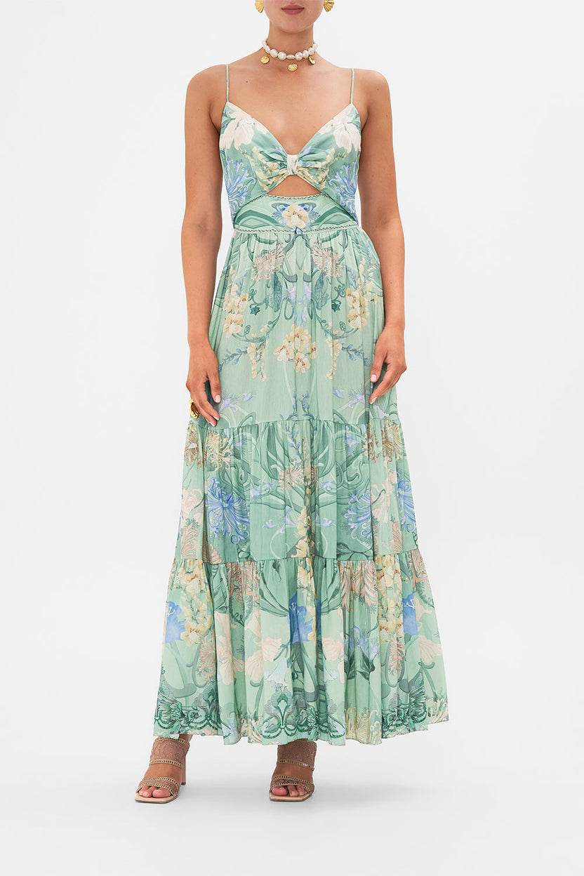 CUT OUT BODICE DRESS WITH TIERED SKIRT DREAMING IN DUTCH – CAMILLA