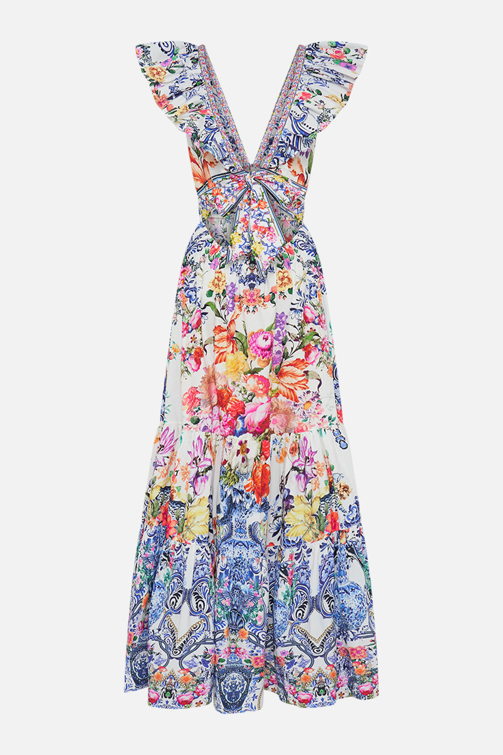 Tiered Dress With Neck Frill Dutch Is Life | CAMILLA US – CAMILLA