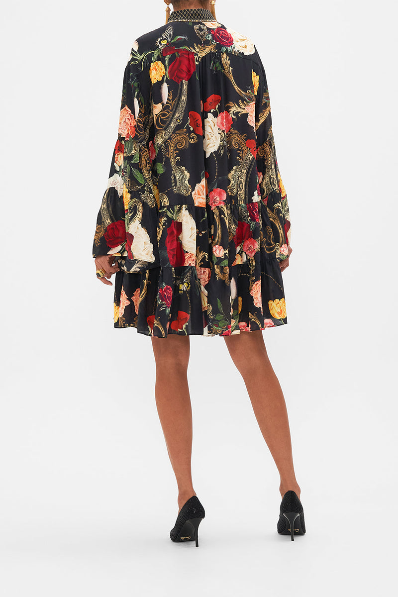 TIERED DRESS WITH COLLAR MAGIC IN THE MANUSCRIPTS – CAMILLA