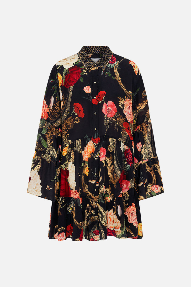 TIERED DRESS WITH COLLAR MAGIC IN THE MANUSCRIPTS – CAMILLA