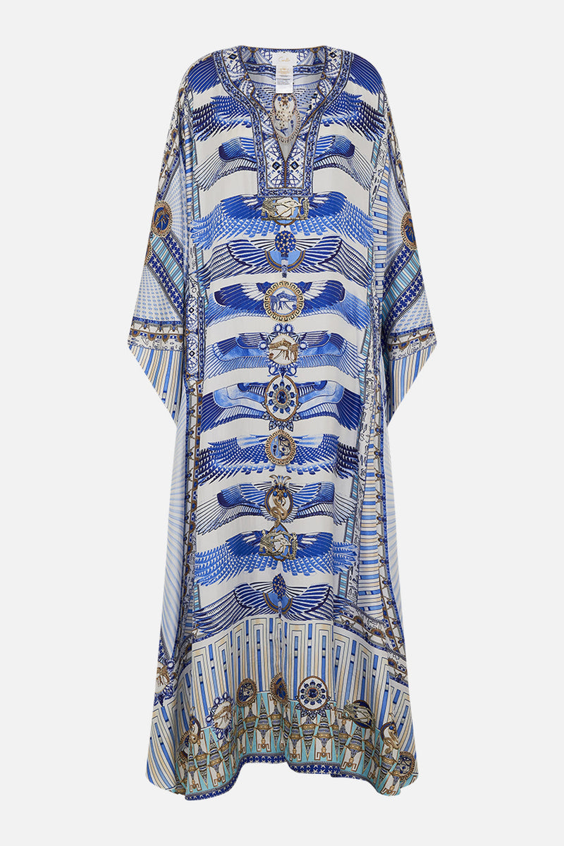 The Dancing With Daylight V Neck Kaftan With Front Welt Pockets ...