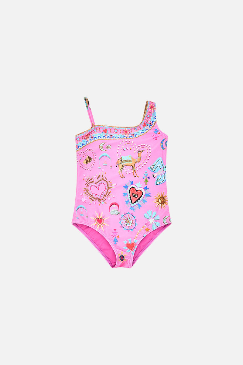 The Rainbow Roads Kids One Shoulder One Piece 4-10 | CAMILLA US – CAMILLA