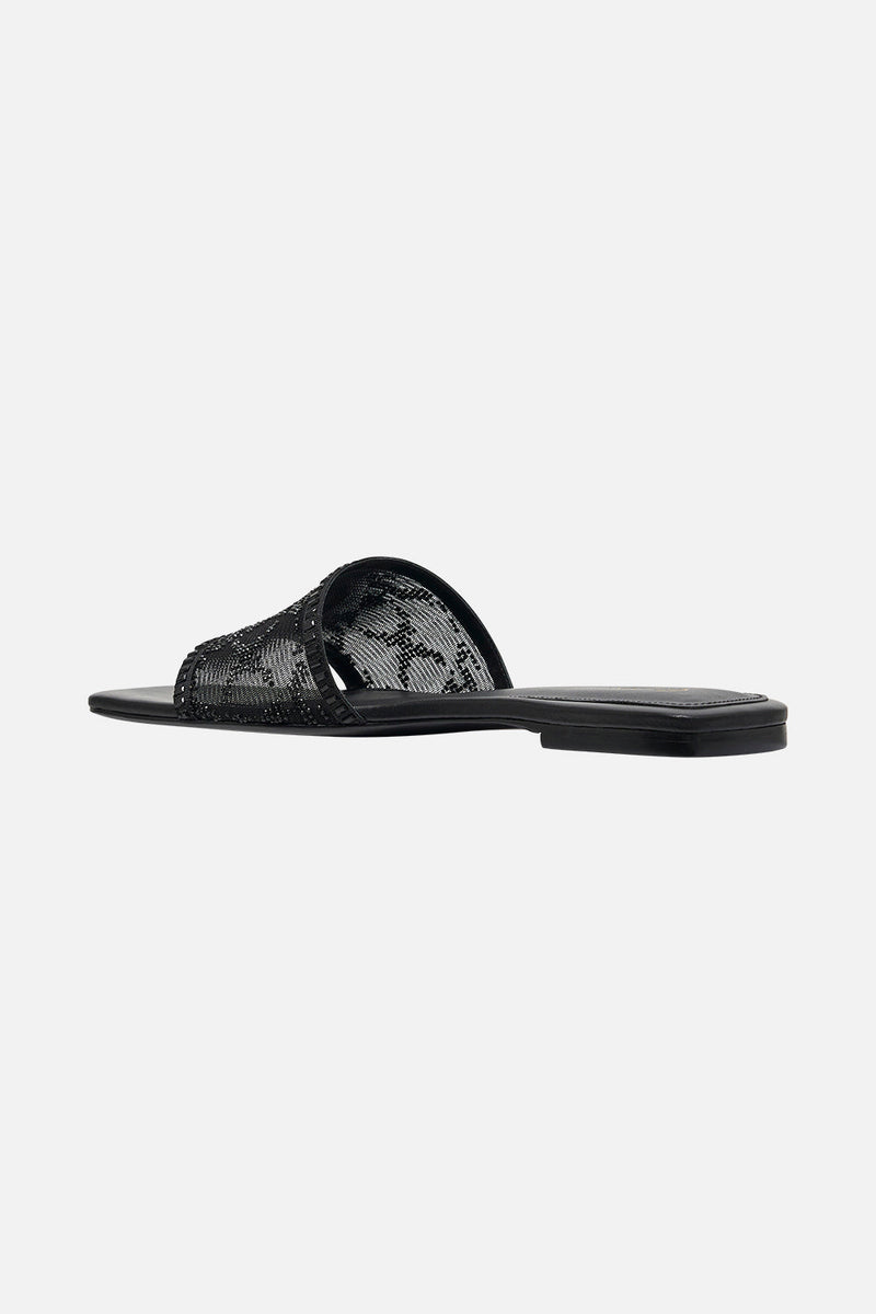 Alora Flat Mule, Solid Black | CAMILLA US – CAMILLA