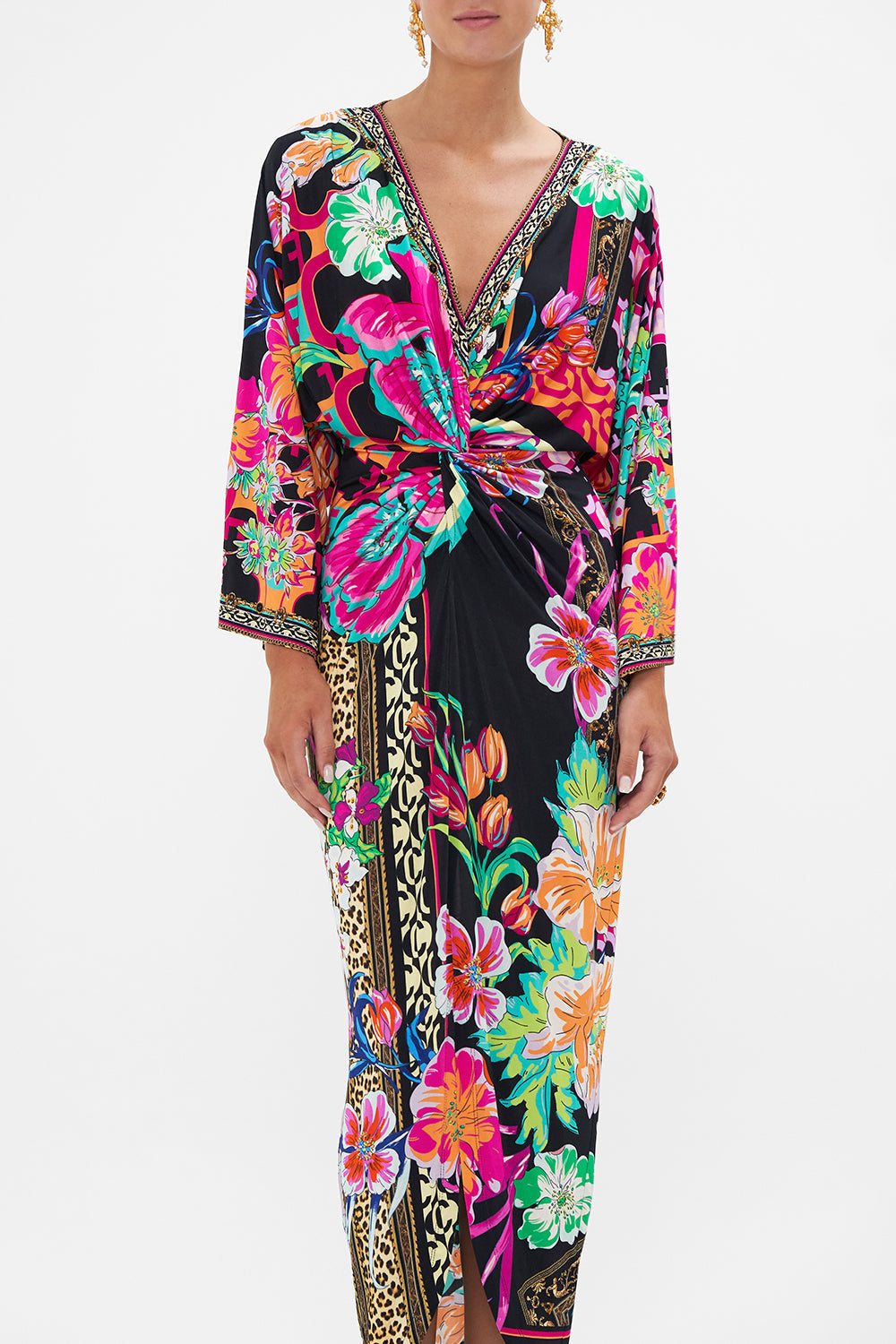 Long Split Front Twist Dress | CAMILLA US – CAMILLA