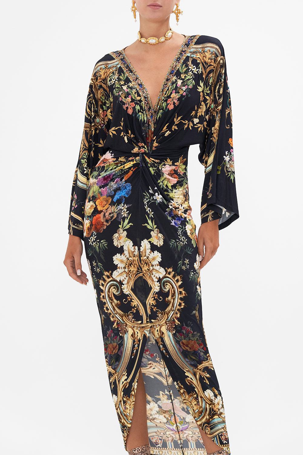 Long Split Front Twist Dress| CAMILLA US – CAMILLA