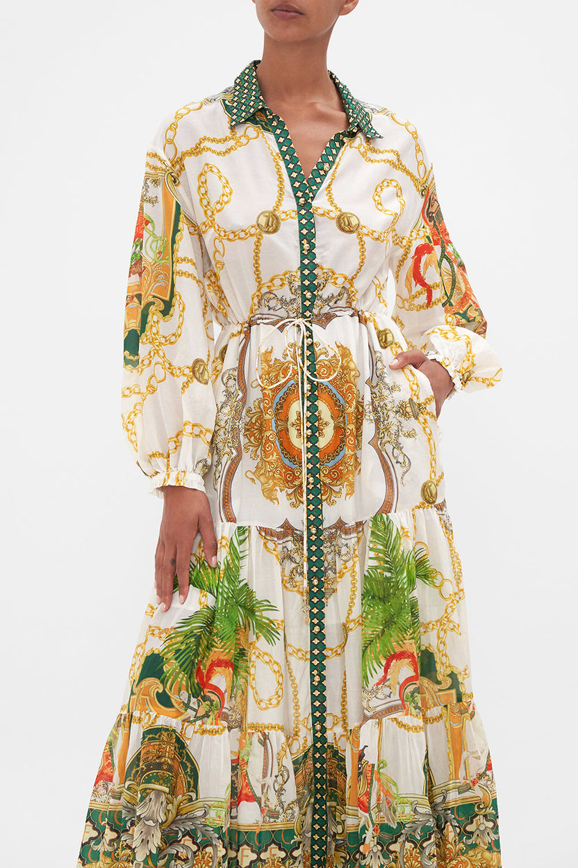 Tiered Long Shirt Dress, My Sweet Devotion | CAMILLA US – CAMILLA