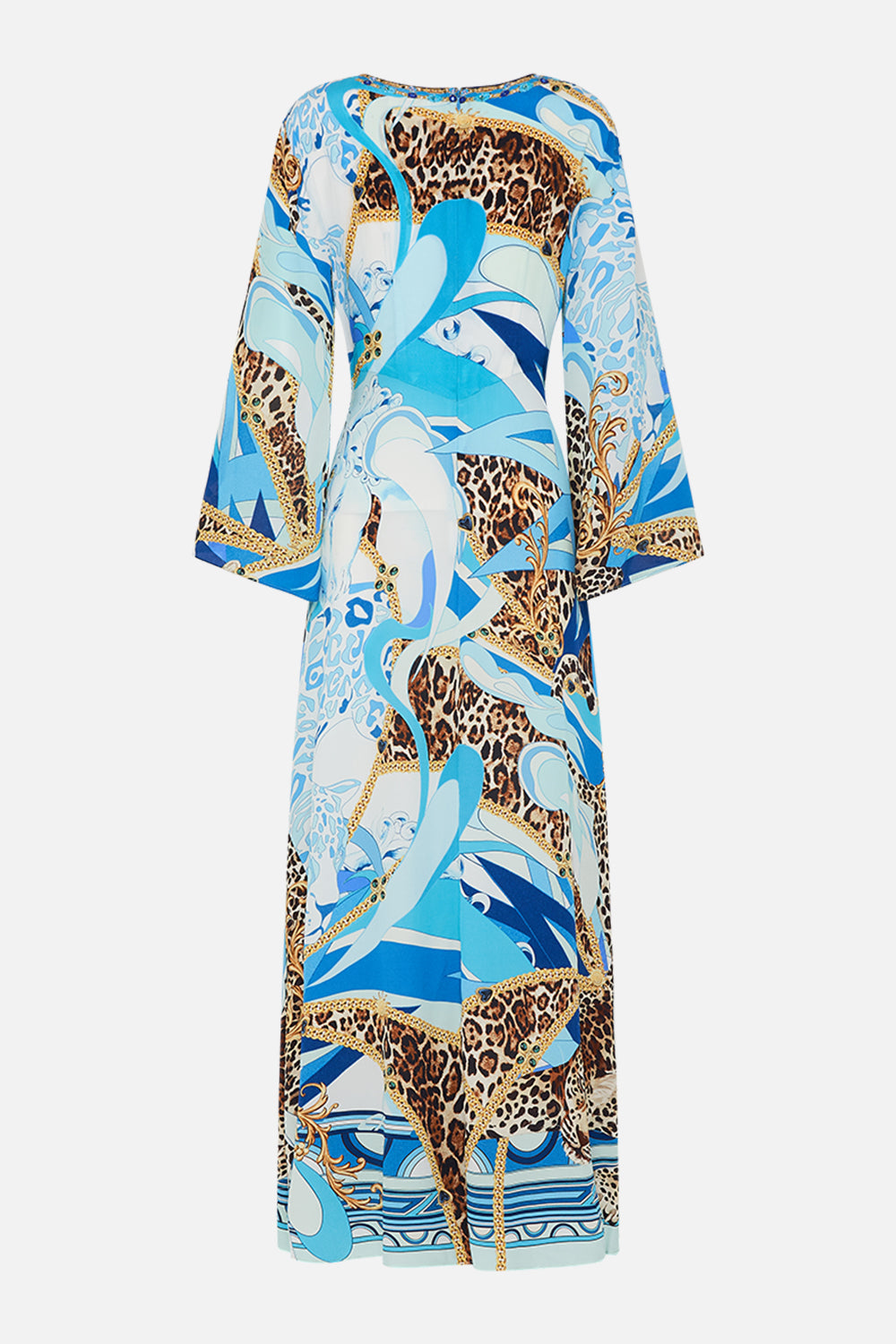 Hardware Bias Dress, Sky Cheetah | CAMILLA AU – CAMILLA