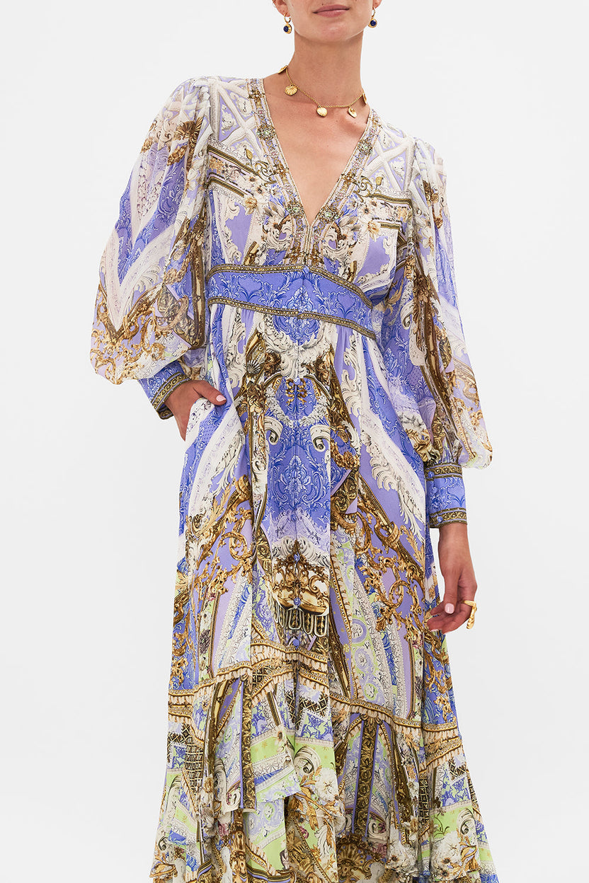 Long Button Front Dress, Guilded Pleasures | CAMILLA AU – CAMILLA