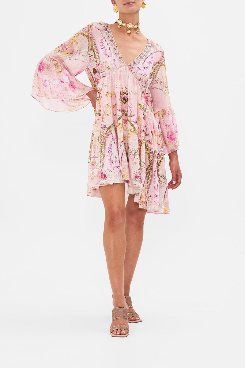 A-Line Ruffle Sleeve Dress, Fresco Fairytale | CAMILLA AU – CAMILLA