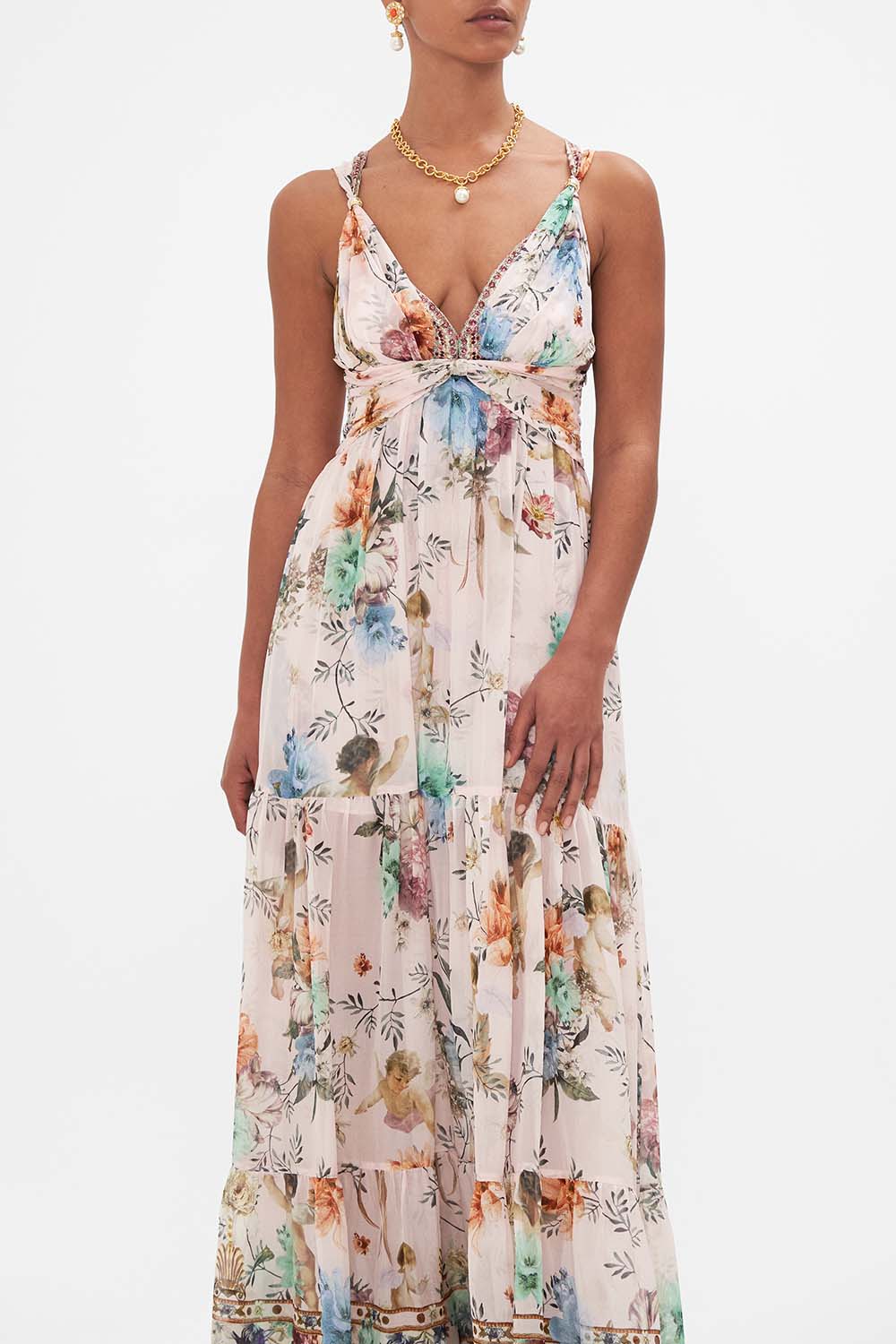 Bead Strap Gathered Panel Dress, Bambino Bliss | CAMILLA US – CAMILLA