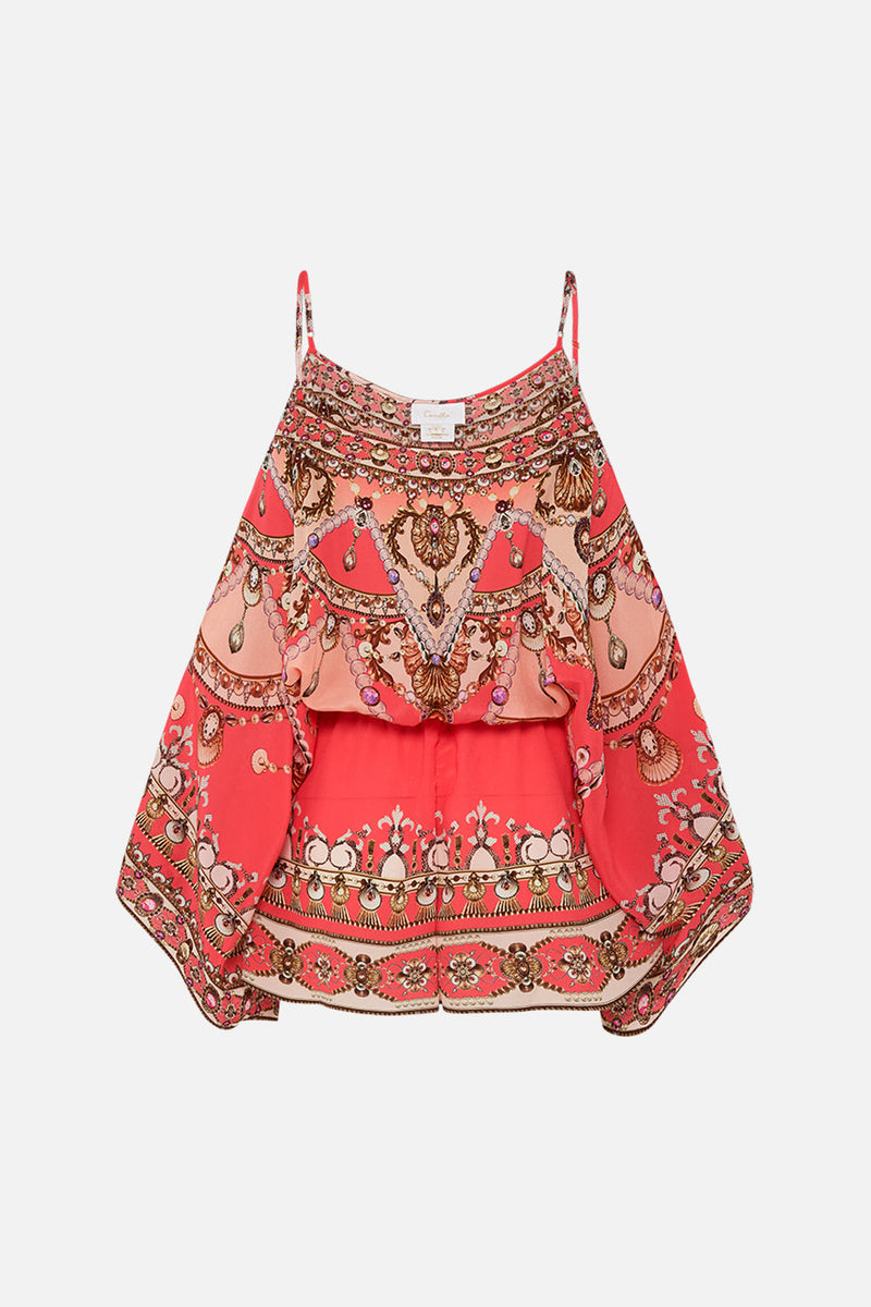 DROP SHOULDER PLAYSUIT SHELL GAMES – CAMILLA