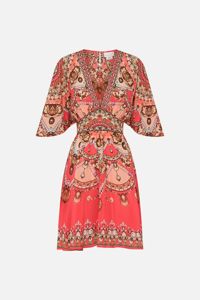 SHORT WAISTED DRESS SHELL GAMES – CAMILLA