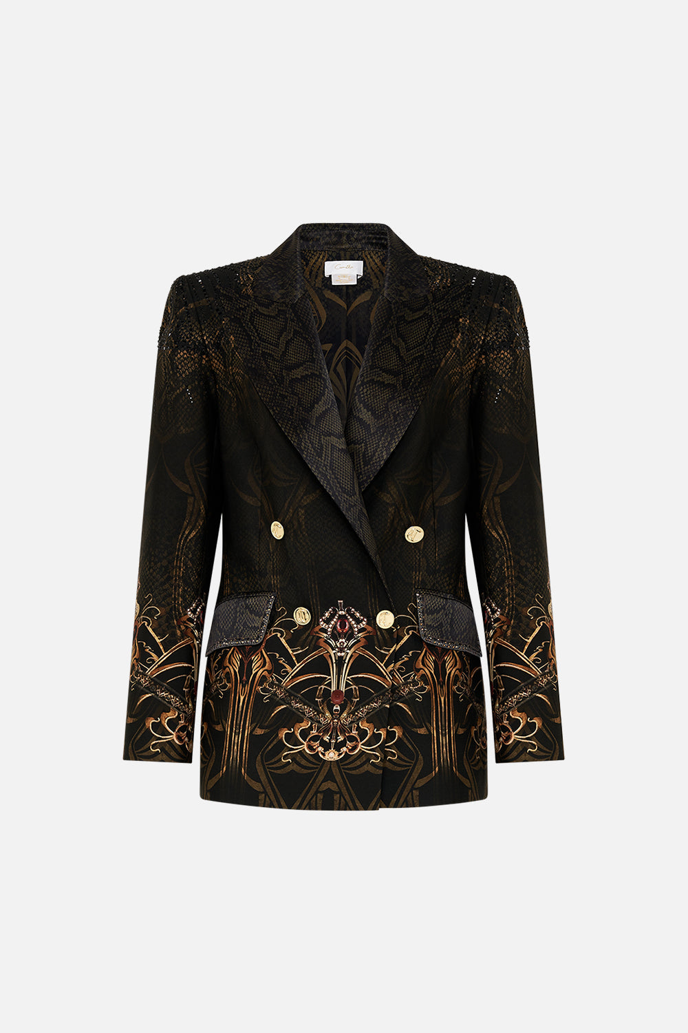 Double Breasted Suit Jacket Nouveau Noir | CAMILLA US – CAMILLA