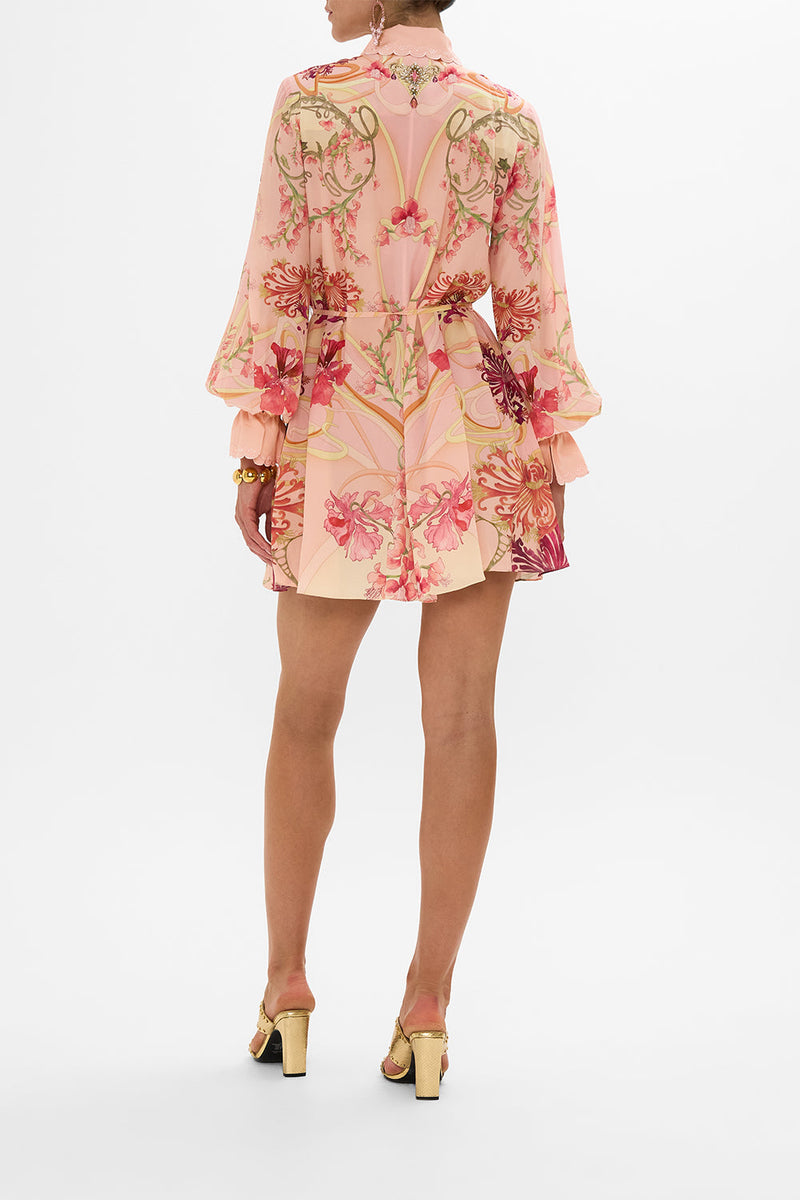 SHIFT SHIRT DRESS BLOSSOMS AND BRUSHSTROKES – CAMILLA