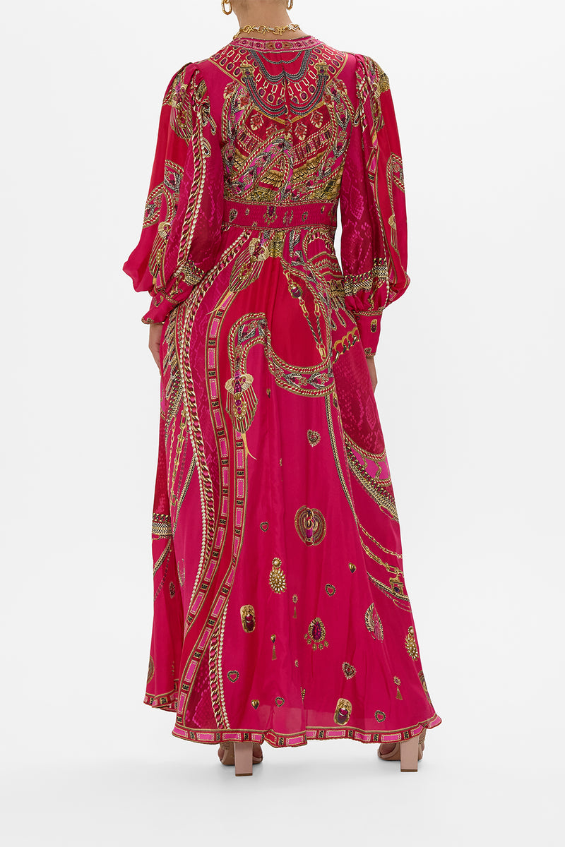 The Kissed By A Cobra Shaped Waistband Dress With Gathered Sleeves ...