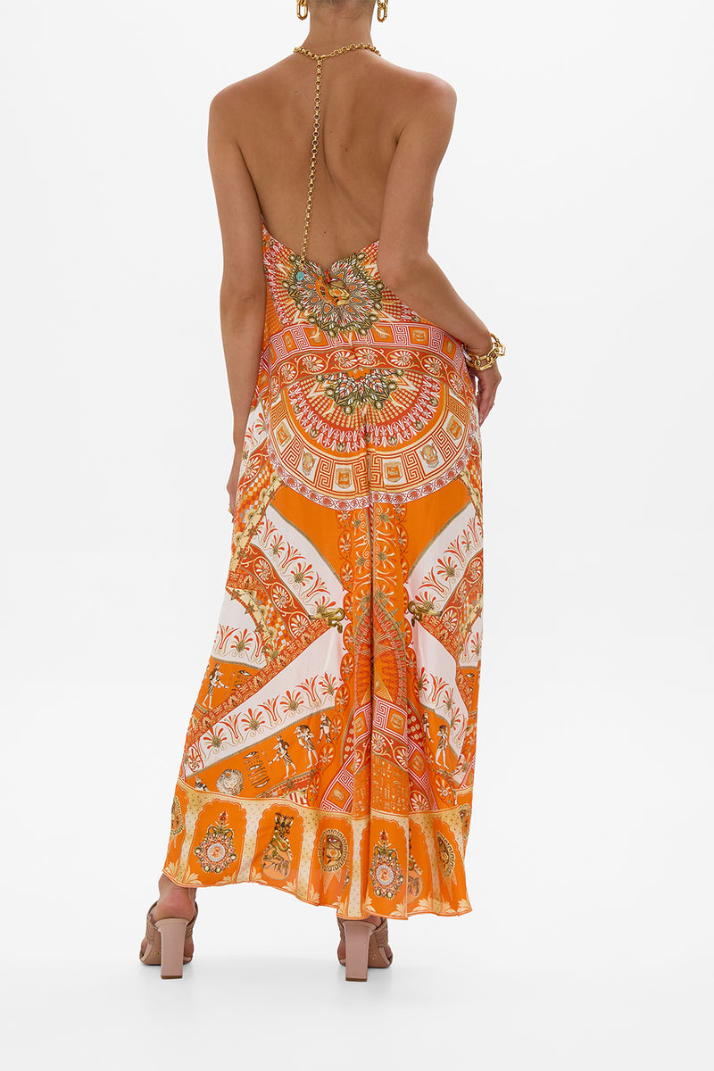 The Obelisk Gate Low Back Long Dress With Neck Hardware | CAMILLA US ...
