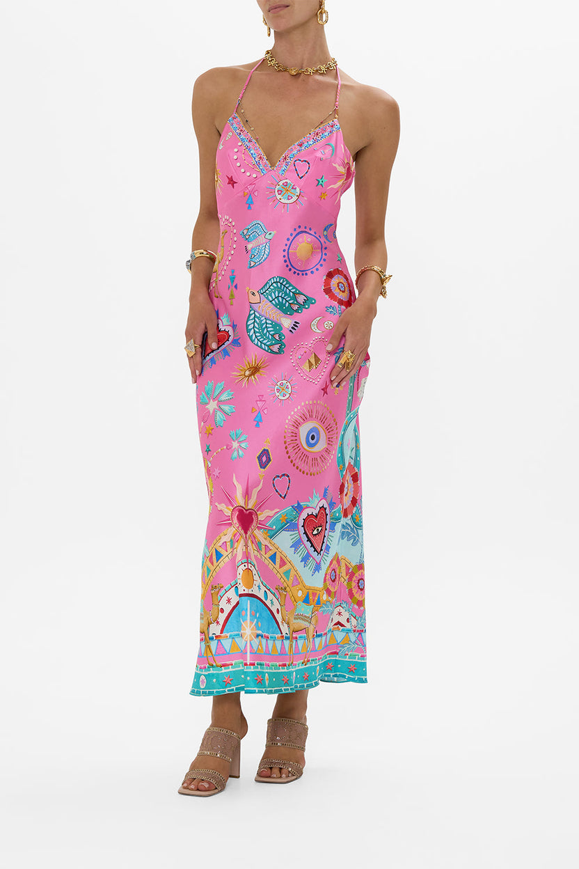 The Rainbow Roads Chain Detail Slip Dress | CAMILLA US – CAMILLA