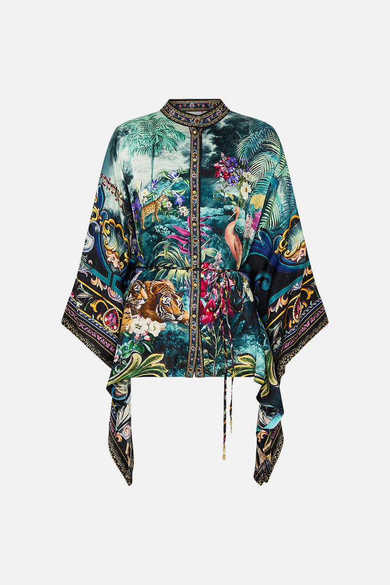 The Basked In Baroque Button Through Scarf Blouse | CAMILLA US – CAMILLA