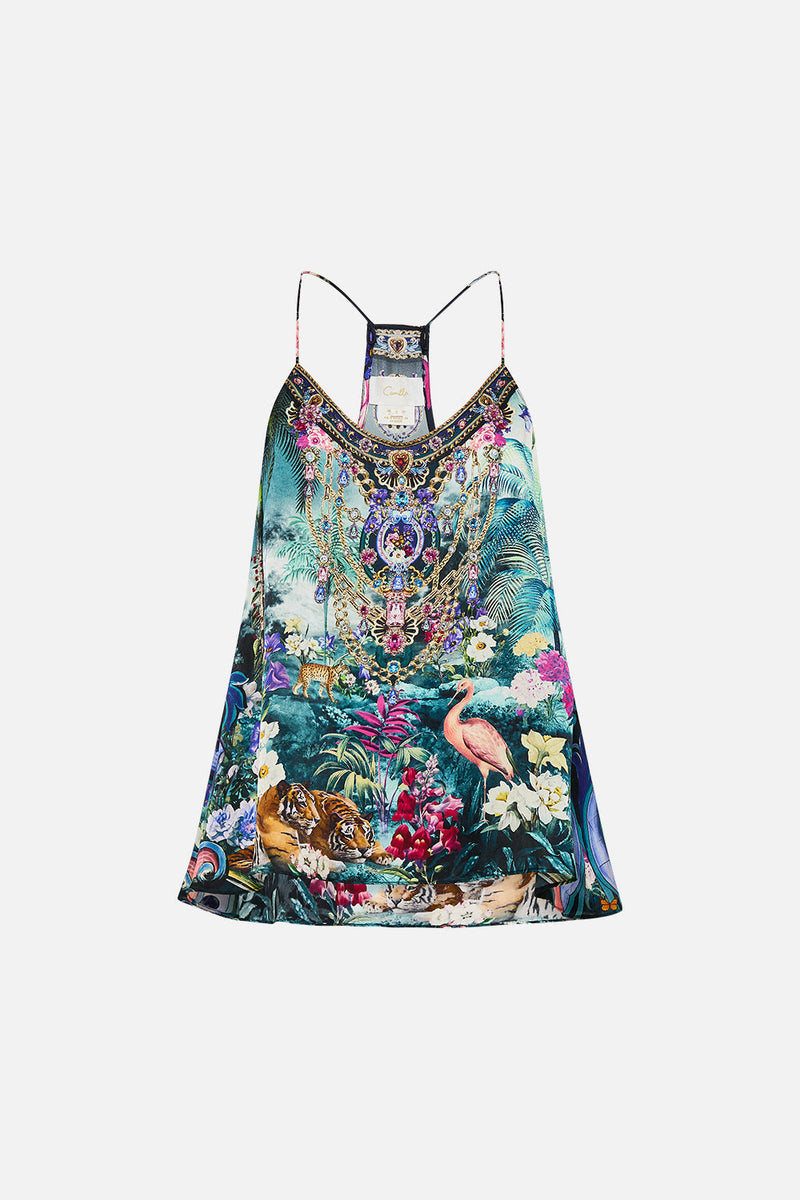 The Basked In Baroque T Back Shoestring Top | CAMILLA US – CAMILLA