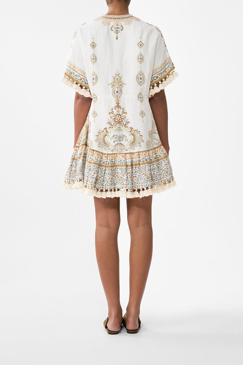 Ottoman Dynasty Short V Neck Embroidered Dress | CAMILLA US – CAMILLA