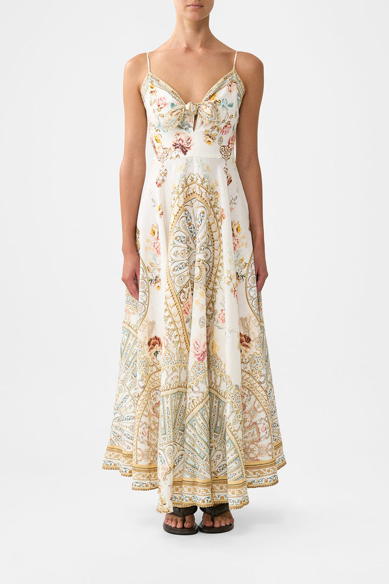 Ottoman Dynasty Long Dress With Tie Front | CAMILLA US – CAMILLA