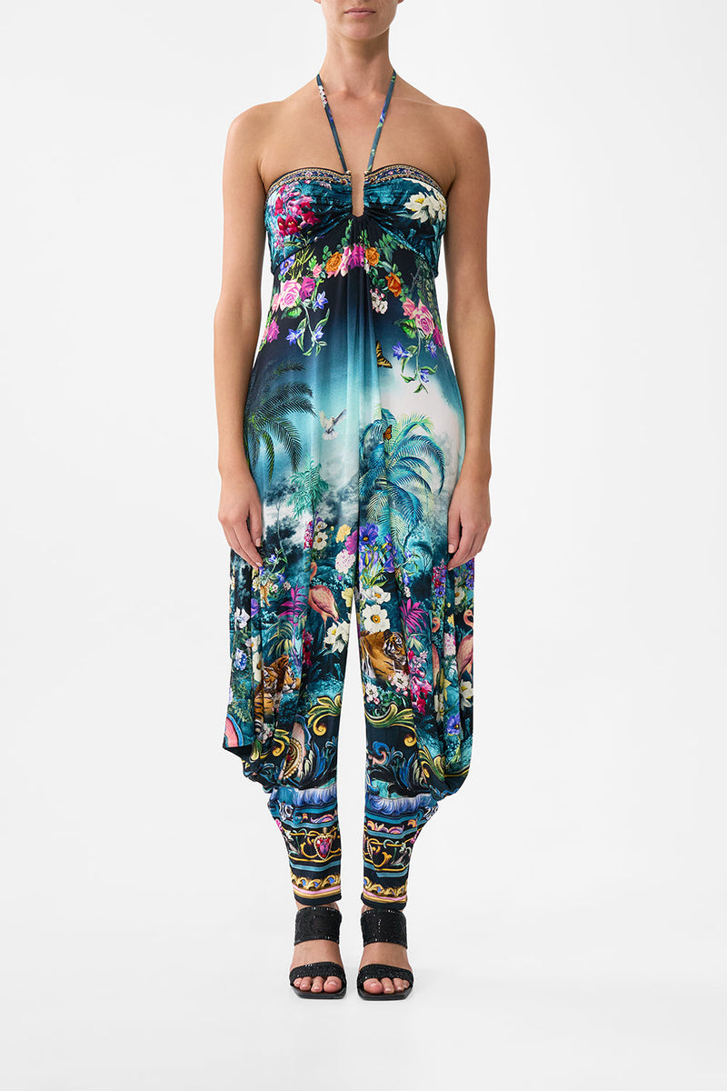 The Basked In Baroque Draped Pant Jumpsuit With Hardware | CAMILLA US ...