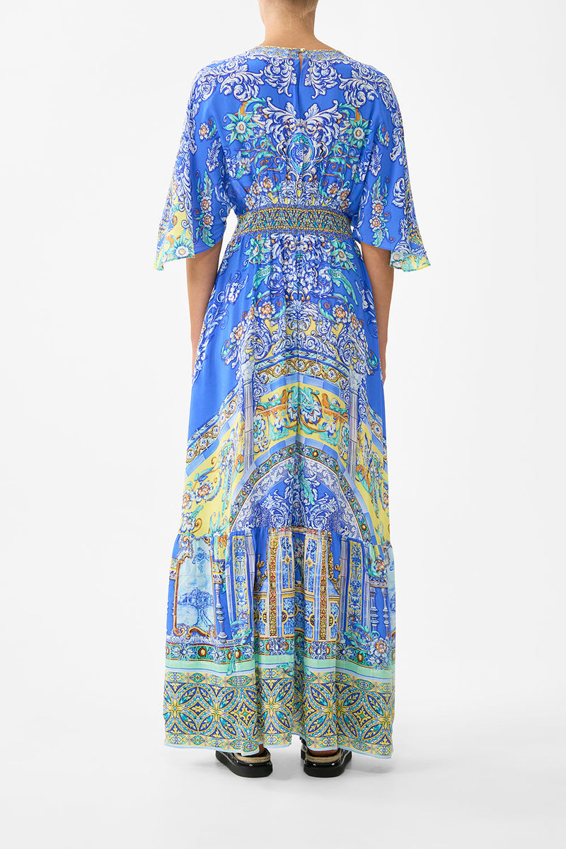 The Beneath The Andalusian Sun Waisted Dress With Hem Ruffle | CAMILLA ...