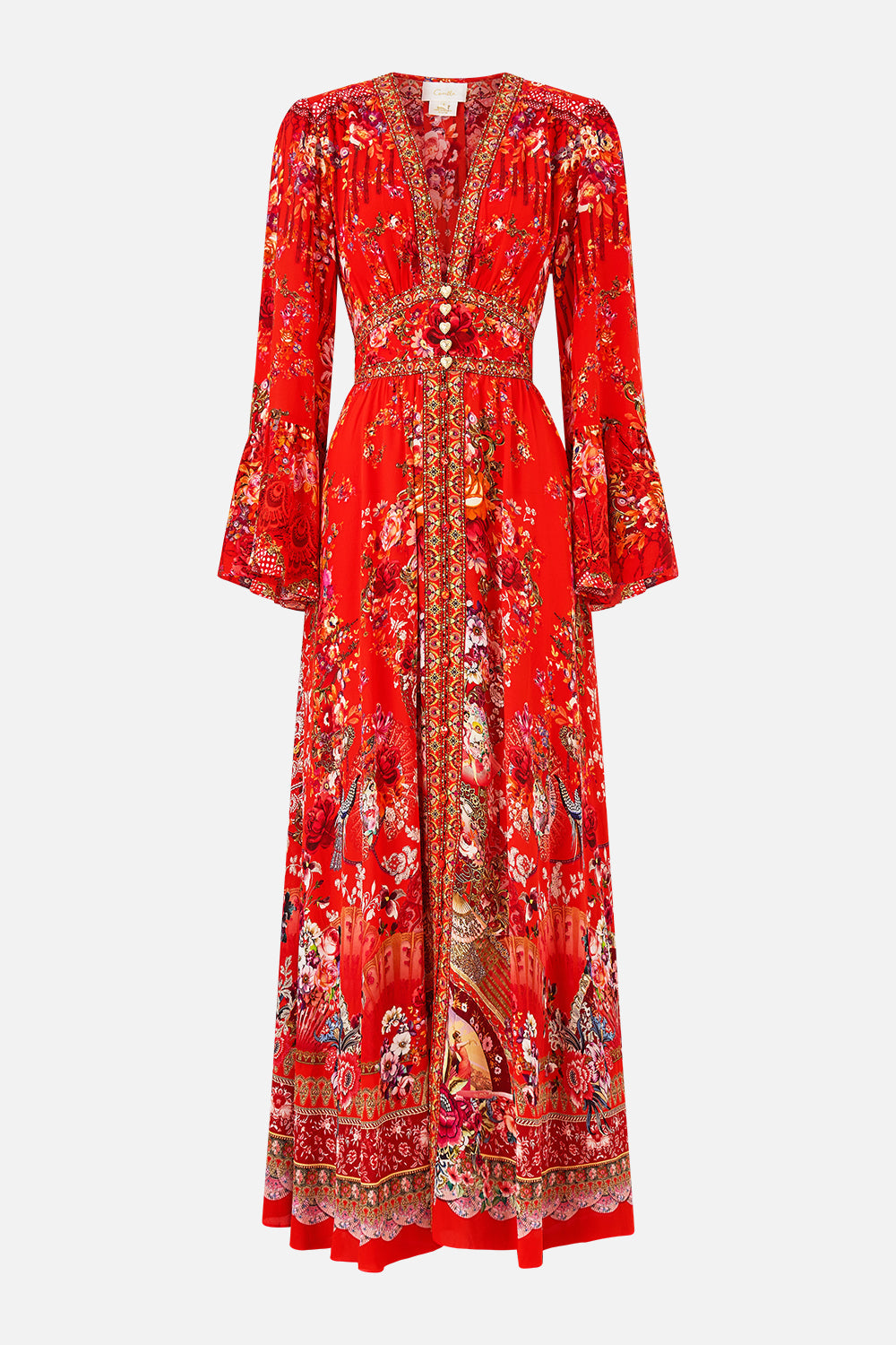 The OlÈ OlÈ Shaped Waistband Dress With Ruffle Sleeve | CAMILLA US ...