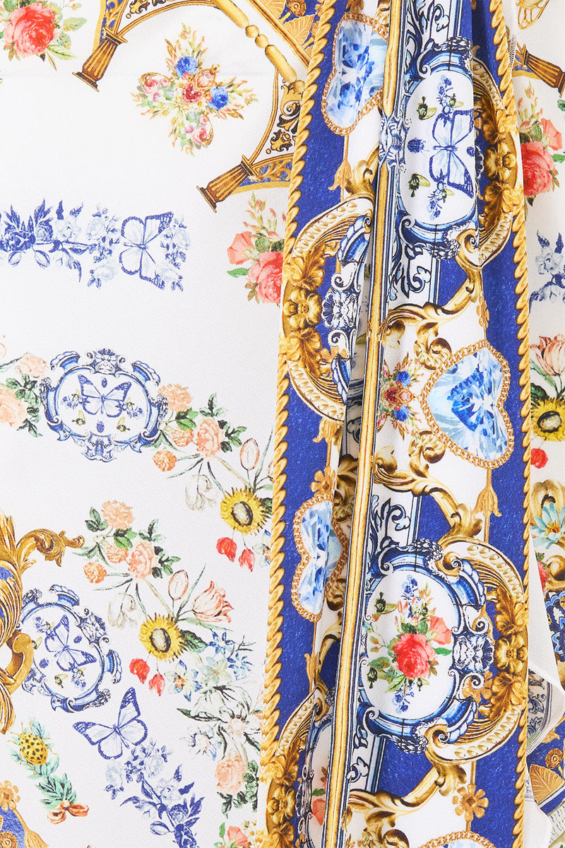 The The Pottery Parlour Long Sarong With Tie Waist And Frill Edge ...
