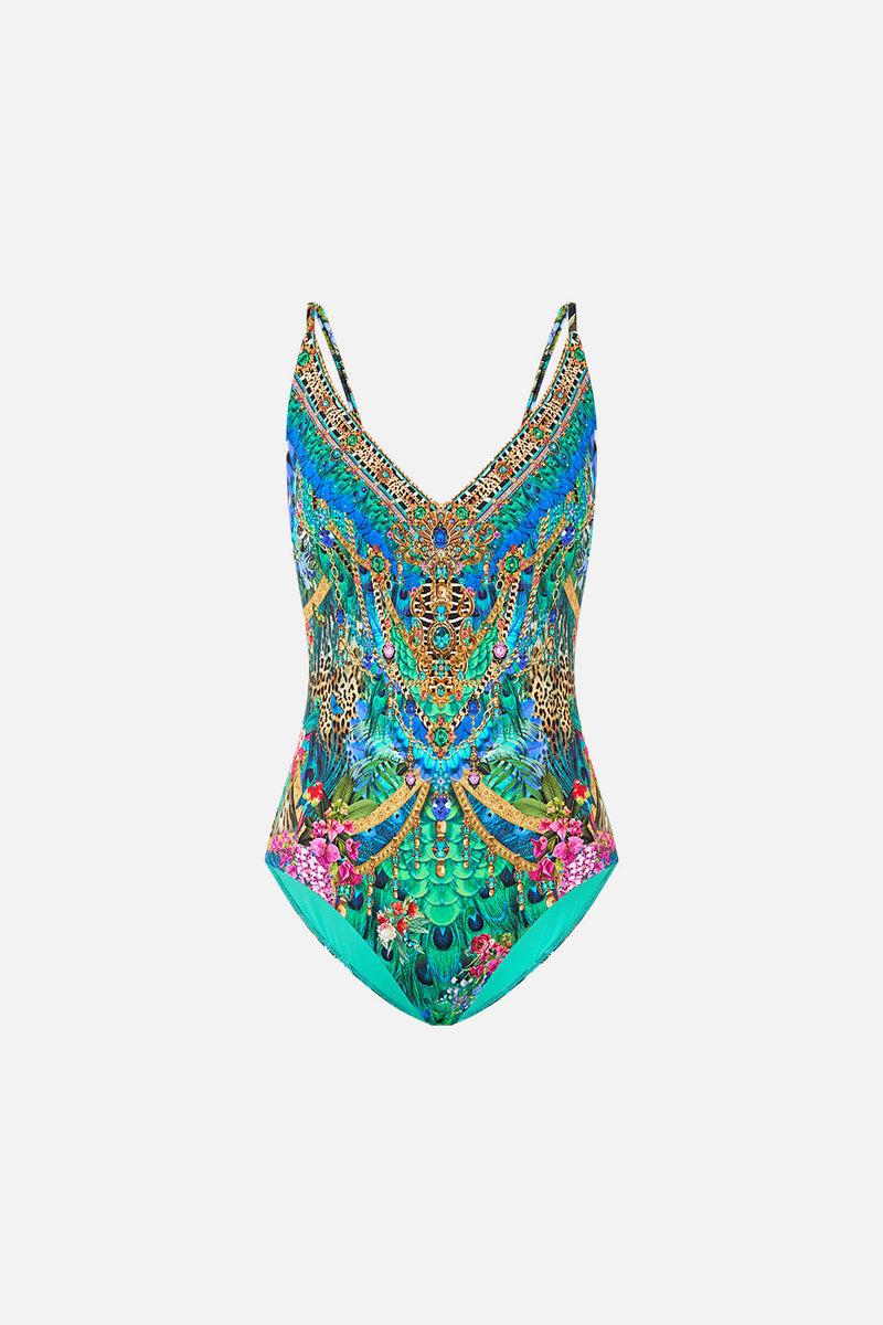 Animal Alchemy V Neck Underwire One Piece With Back Closure | CAMILLA ...