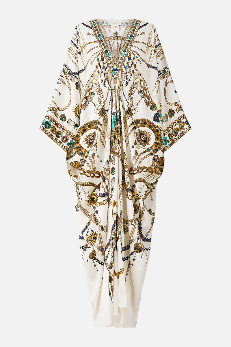 Chain Gang Pierced V Neck Kaftan | CAMILLA US – CAMILLA