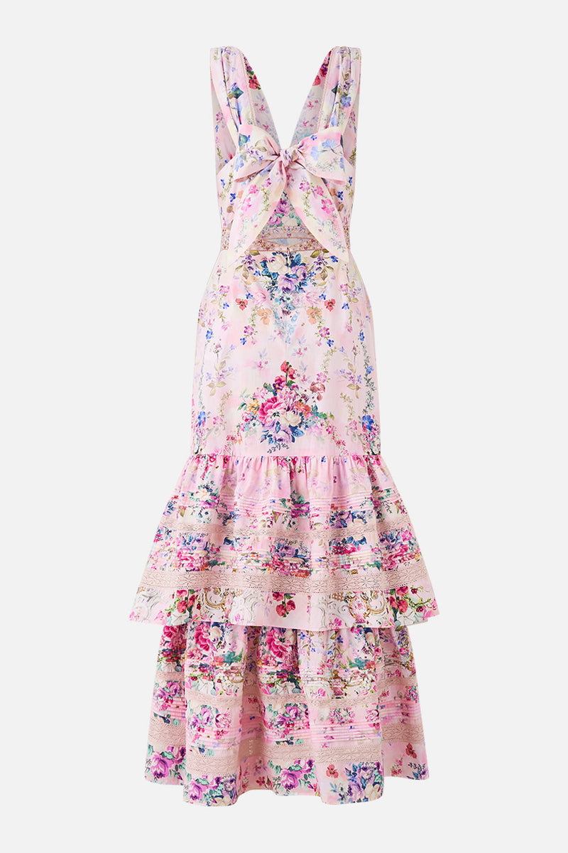 Palatial Pastels Two Tiered Gathered Ruffle Dress | CAMILLA US – CAMILLA