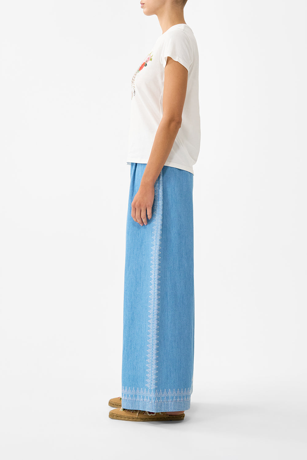 The OlÈ OlÈ Slim Fit Round Neck T-Shirt - White | CAMILLA US – CAMILLA