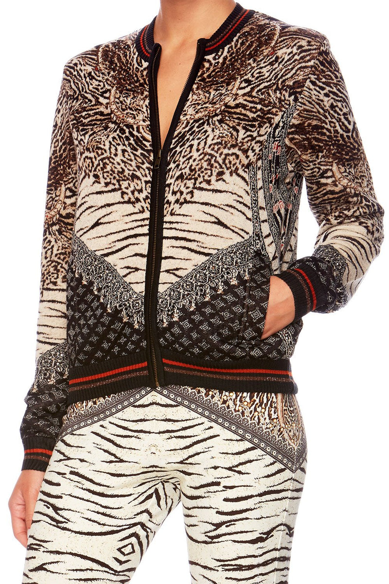 KNIT JACQUARD BOMBER JACKET THE BODYGUARD – CAMILLA