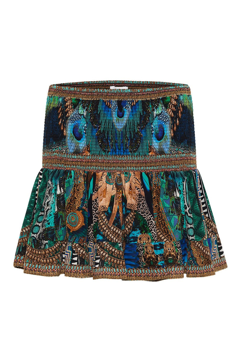SHORT SHIRRED SKIRT TEMPLE TEMPTRESS – CAMILLA