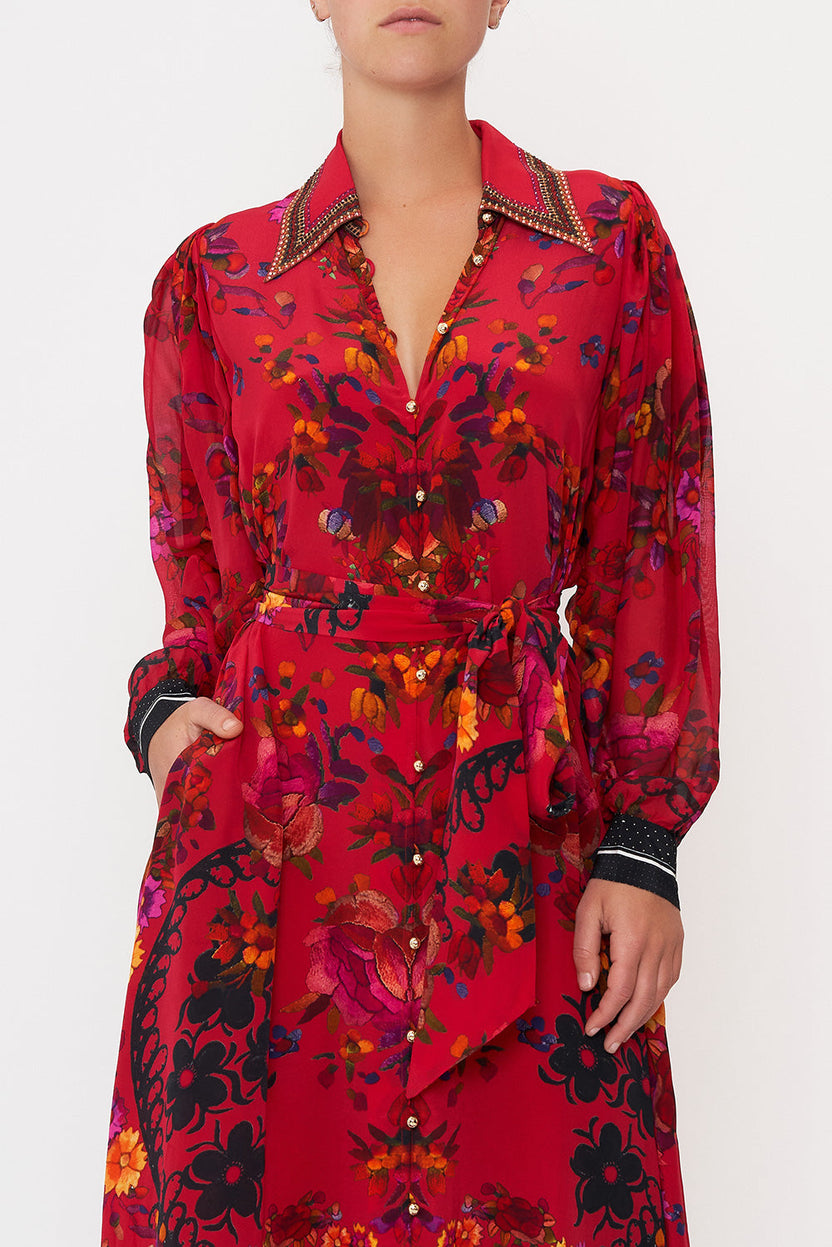 Curved Collar Shirt Dress, View From The Veil | CAMILLA US – CAMILLA
