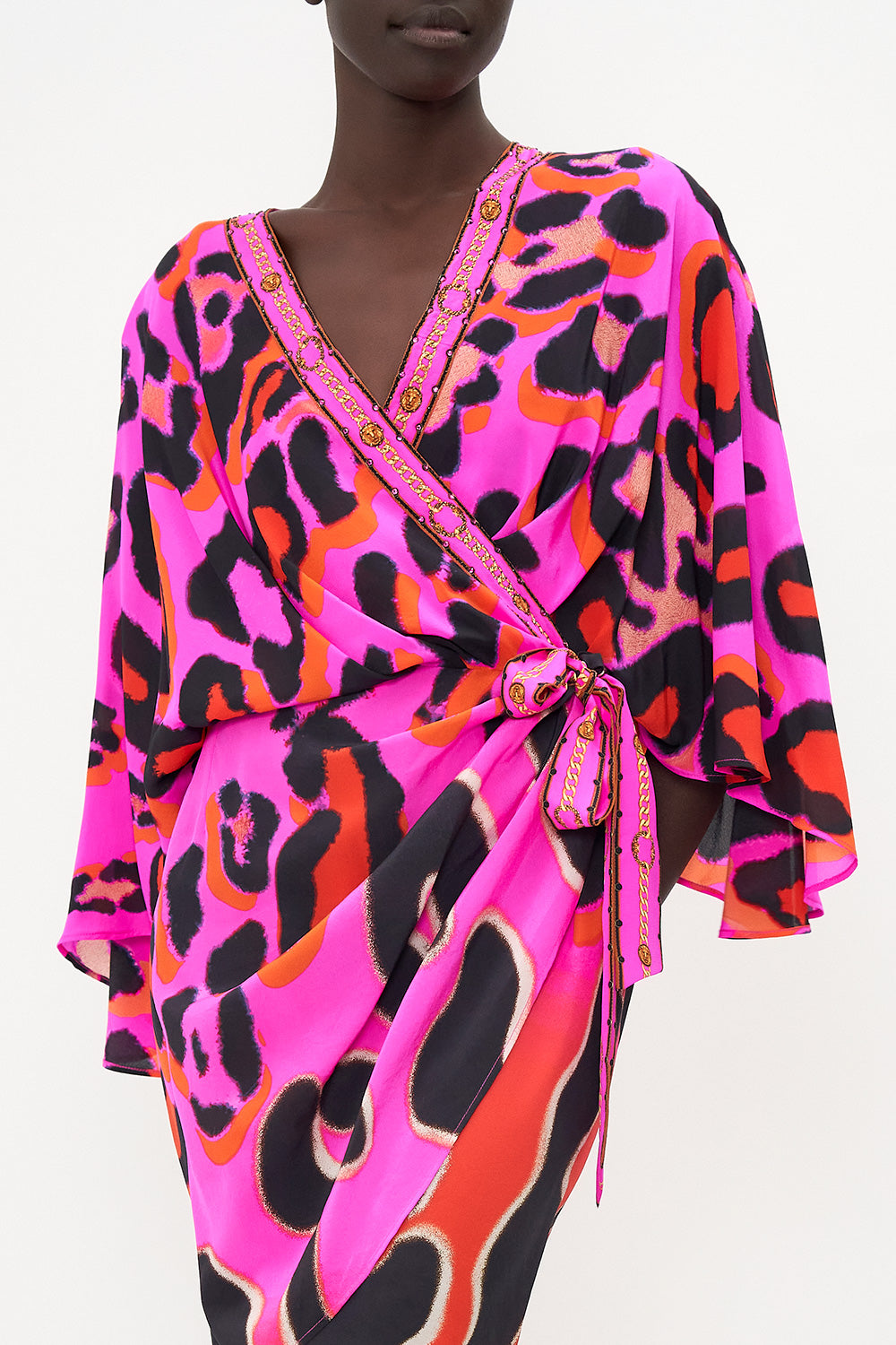 Draped Front Wrap DressAlways Change Your Spots| CAMILLA US – CAMILLA