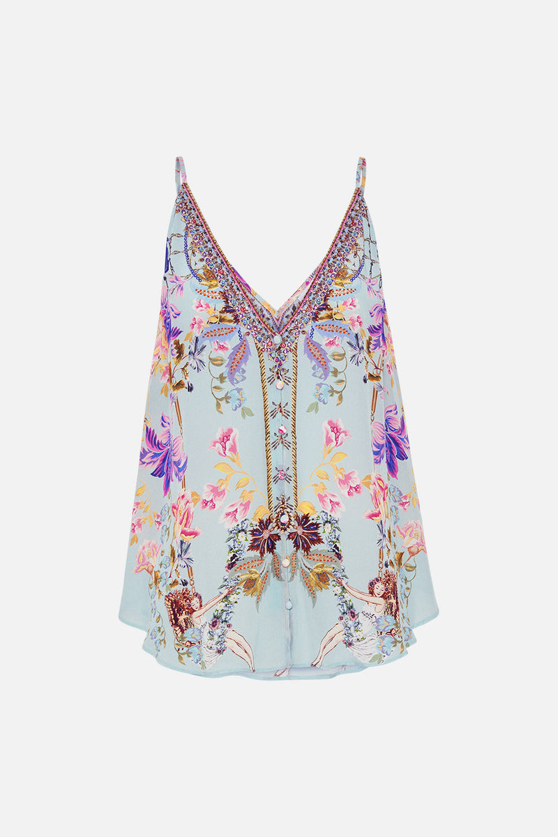 Button Front V Neck Cami, Love Web | CAMILLA US – CAMILLA