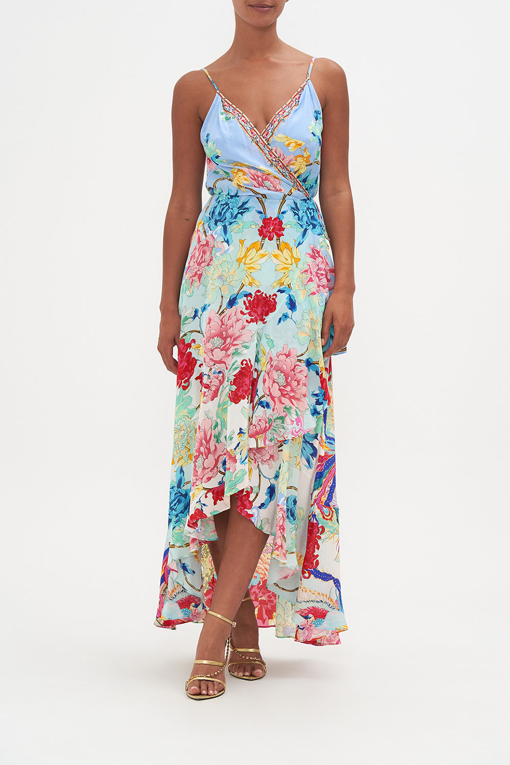 Draped Front Wrap Dress, Go Stag | CAMILLA US – CAMILLA