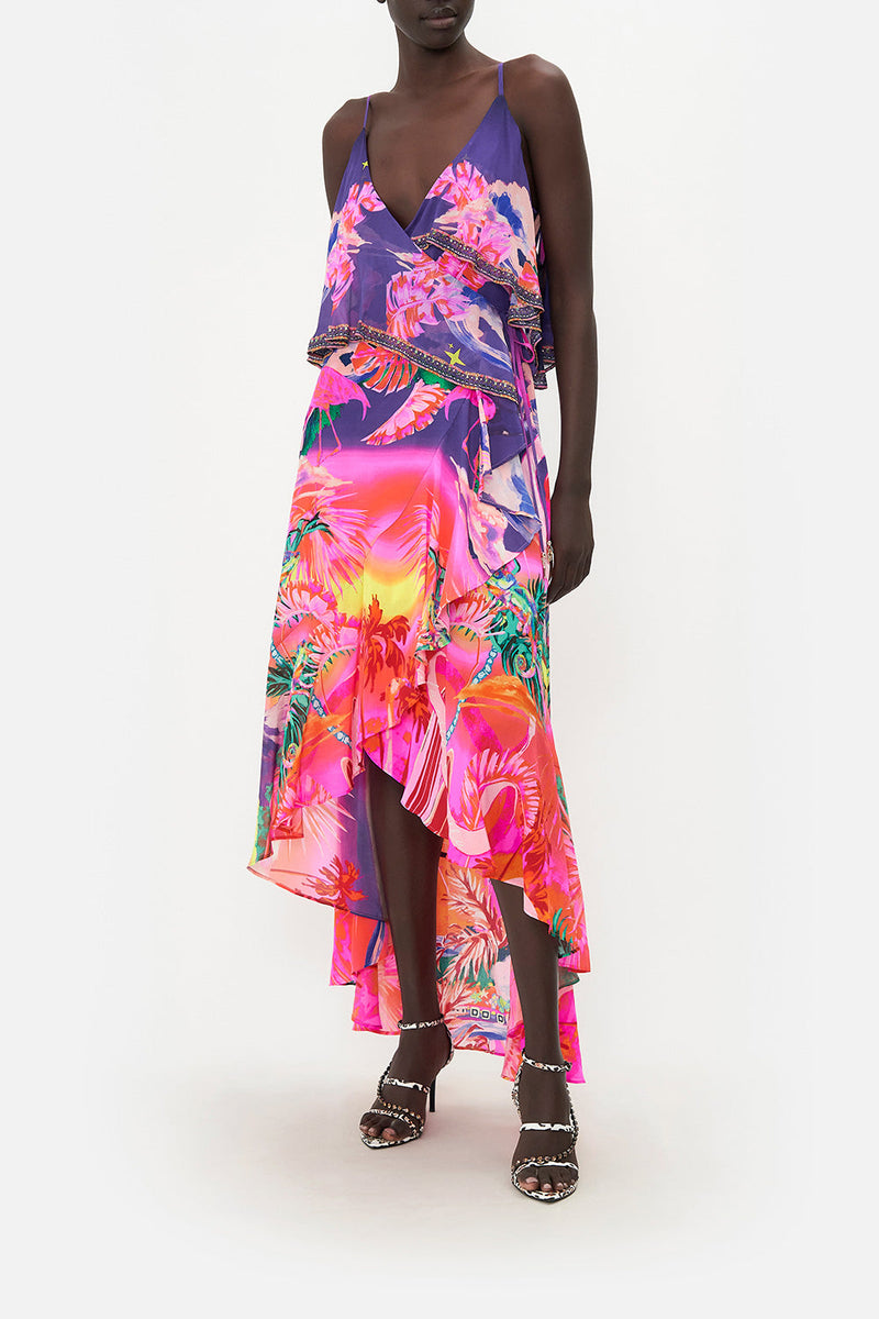 Ruffle Overlayer Wrap Dress| CAMILLA US – CAMILLA