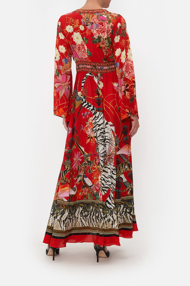 KIMONO SLEEVE DRESS WITH SHIRRING DETAIL THE LEGEND OF ZIBA – CAMILLA