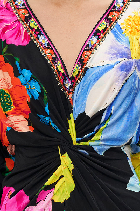 LONG SPLIT FRONT TWIST DRESS AWAY WITH THE FAIRIES – CAMILLA