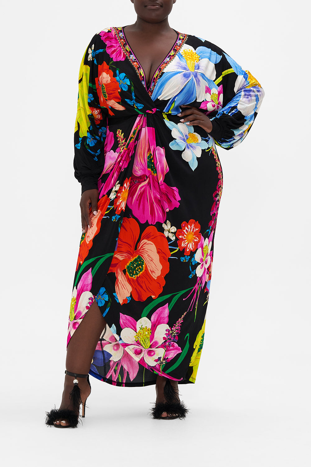 Long Split Front Twist Dress| CAMILLA US – CAMILLA