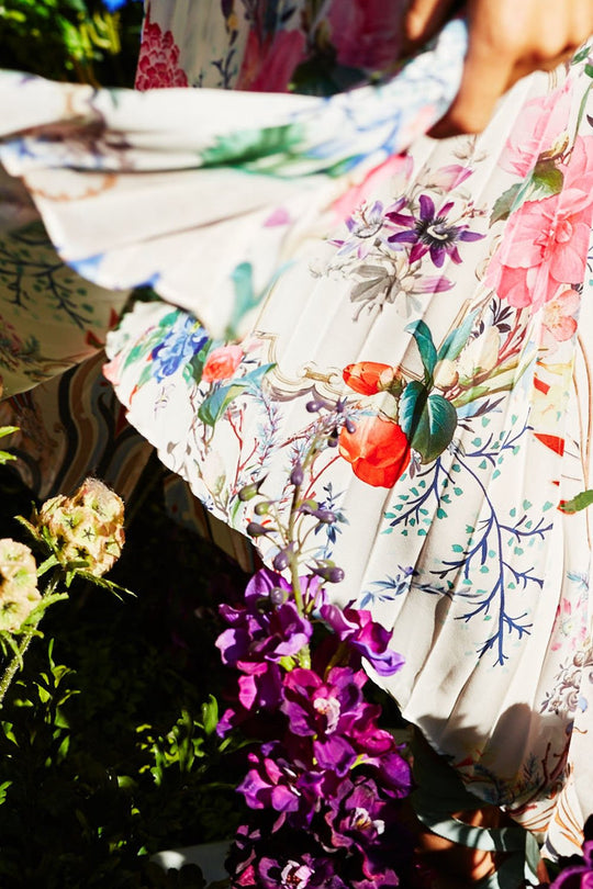 PLEATED BUTTON FRONT SLIP DRESS BOHEME – CAMILLA