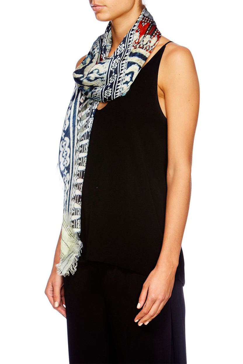 SHEER SCARF WITH RAW EDGE TEACHER'S PET – CAMILLA