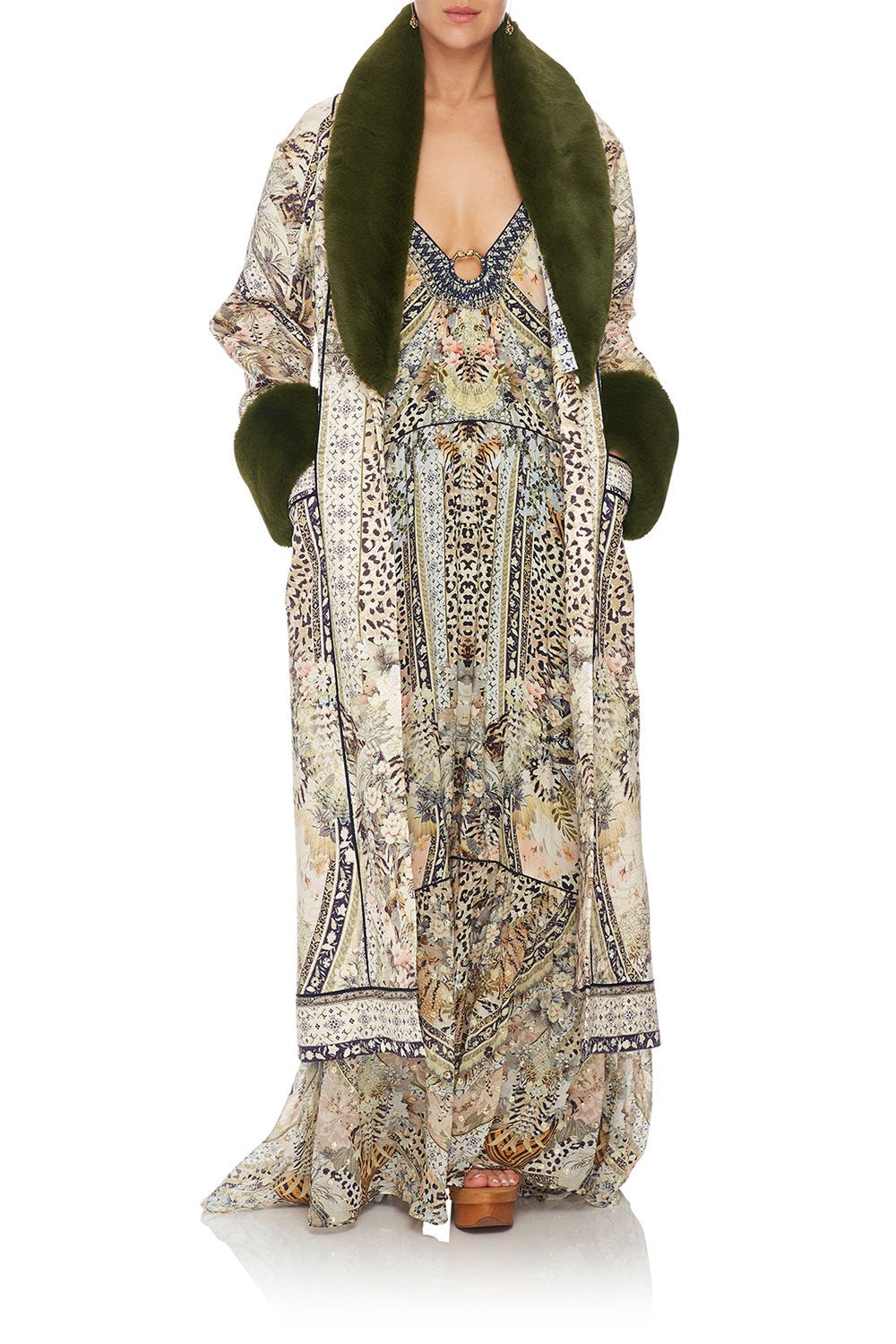COAT WITH FUR CUFF AND COLLAR MOTO MAIKO – CAMILLA