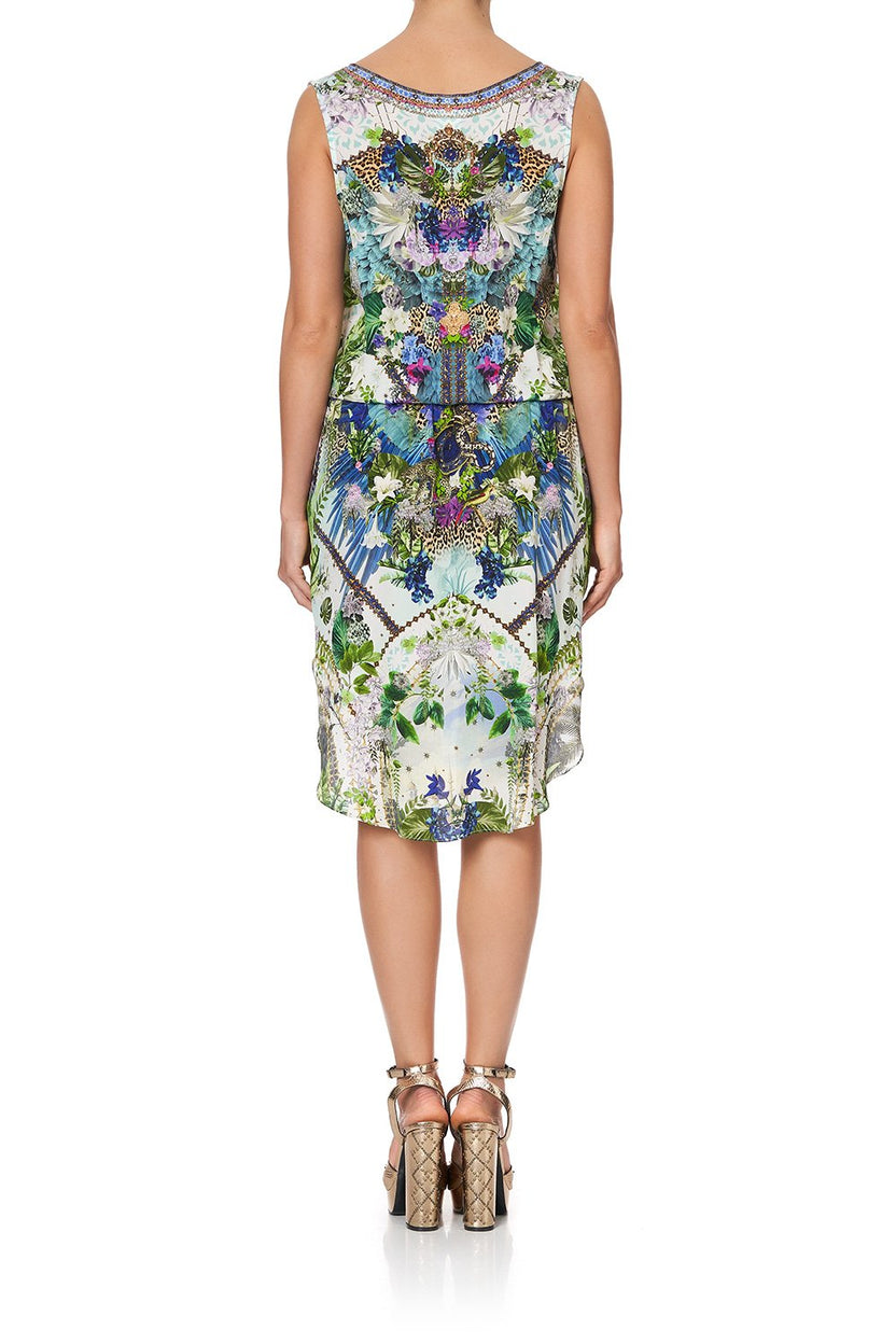 CROSS OVER DRESS WITH LONG BACK MOON GARDEN – CAMILLA